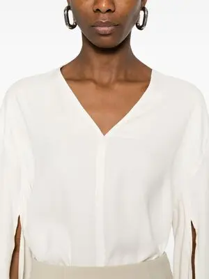 TOTEME V-neck Long-sleeved Blouse - Multicolor