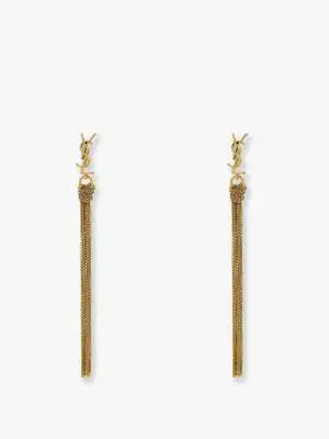 Saint Laurent Cassandre Metal Tasseled Earrings - Multicolor