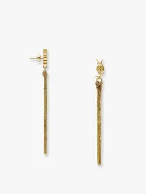 Saint Laurent Cassandre Metal Tasseled Earrings - Multicolor