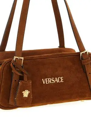 Versace Suede Tag Shoulder Bag