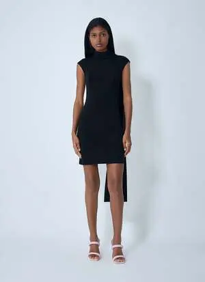 JEAN PAUL GAULTIER Viscose Mini Dress With Draped Paneling