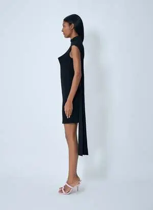 JEAN PAUL GAULTIER Viscose Mini Dress With Draped Paneling