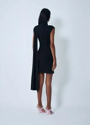 JEAN PAUL GAULTIER Viscose Mini Dress With Draped Paneling