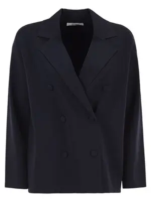 Max Mara Max Mara Double-Breasted Viscose Crêpe Jacket Multicolor