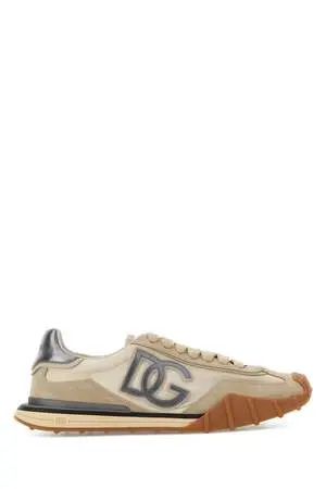 Dolce & Gabbana Fabric And Suede Athletic Sneakers - Brown