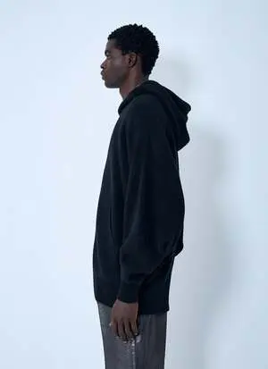 Rick Owens Wool-fleece Hooded Zip-up Sweatshirt
