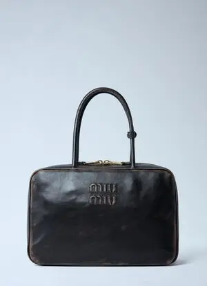 Miu Miu Beau Leather Handbag - Brown