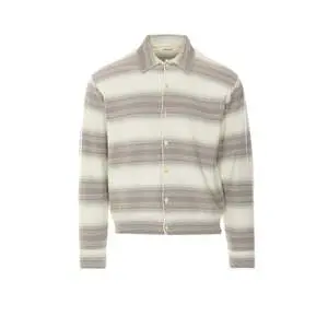 Auralee Striped Cotton Silk Blend Cardigan - Multicolor