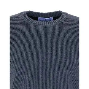 Stone Island Crew Neck Logo Detail Sweater - Gray