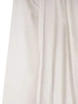 Sportmax Cropped Cotton Canvas Shirt With Pleated Back - White