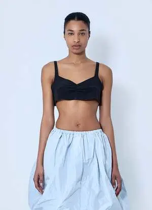 Prada Structured Bralette Top - Black