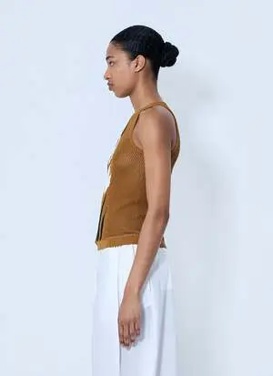 Marni Sleeveless Floral Intarsia Knit Top