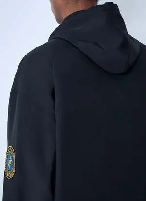 Balenciaga Logo Motif Hooded Windbreaker Jacket