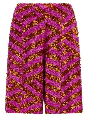 Dries Van Noten Sequined Wide-leg Bermuda Shorts - Multicolor