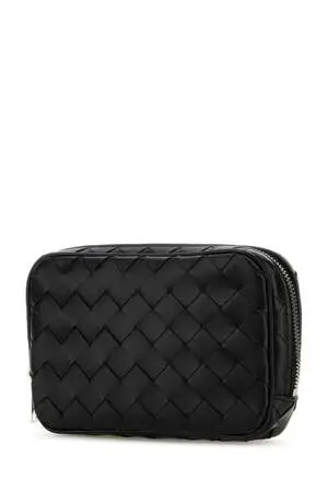 Bottega Veneta Leather Small Intrecciato Beauty Case