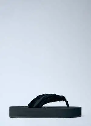 Balenciaga Jet Lag Platform Thong-strap Sandals - Black