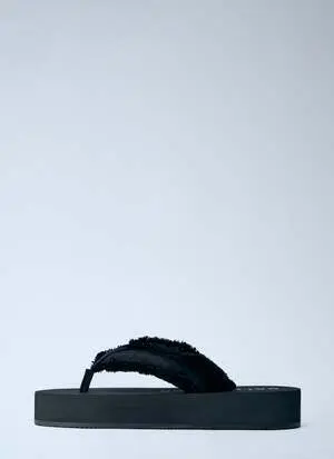 Balenciaga Jet Lag Platform Thong-strap Sandals - Black