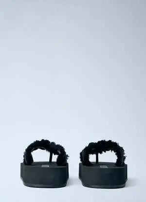 Balenciaga Jet Lag Platform Thong-strap Sandals - Black
