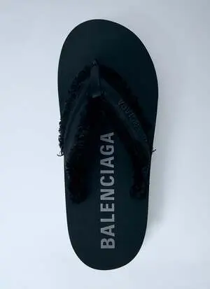Balenciaga Jet Lag Platform Thong-strap Sandals - Black