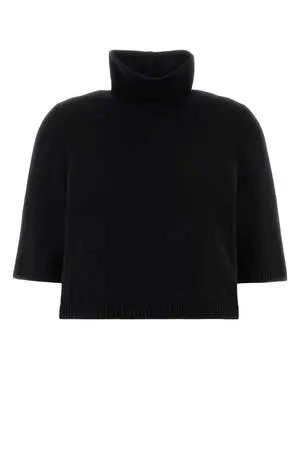 Alaïa Cashmere Blend Ribbed Cropped Sweater