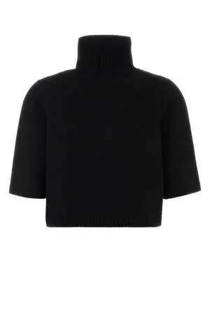 Alaïa Cashmere Blend Ribbed Cropped Sweater