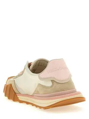 Dolce & Gabbana Dg Athletic" Suede And Canvas Sneakers - Pink