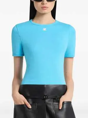 COURREGES Embroidered Logo T-shirt