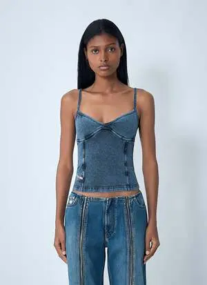 DIESEL® Stretch Cotton Jersey Camisole Top - Multicolor