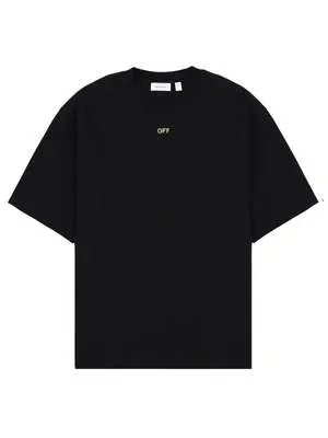 Off-White T-shirt With Logo - Black