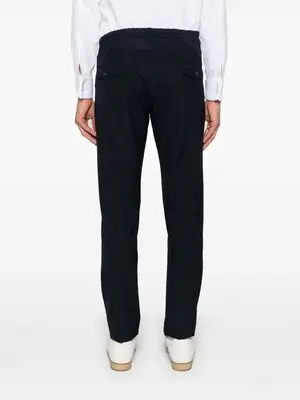 Eleventy Pleated Wool-blend Trousers - Blue