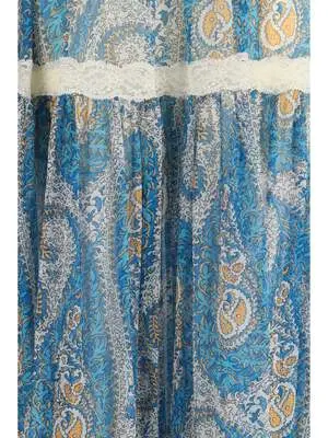 Etro Silk Crepon Maxi Skirt With Paisley Motif - Multicolor