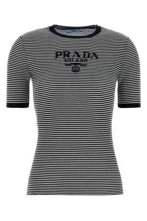 Prada Embroidered Silk T-shirt