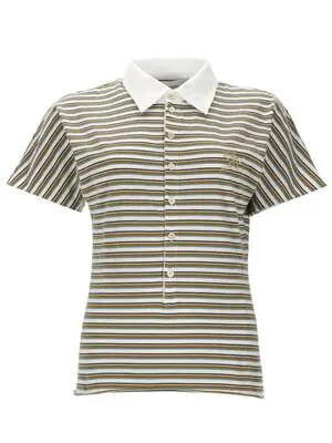 GOLDEN GOOSE Striped Polo Shirt - Multicolor
