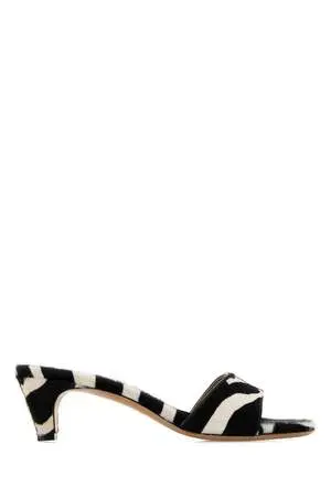FERRAGAMO Salvatore Calf Hair Tatiana 40 Mules - Multicolor