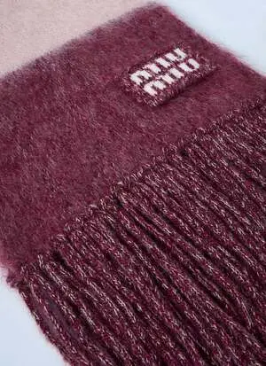 Miu Miu Logo Motif Scarf