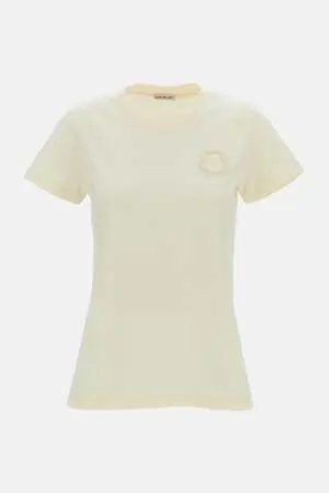 Moncler Short-sleeved Crewneck T-shirt With Embroidered Logo - Multicolor