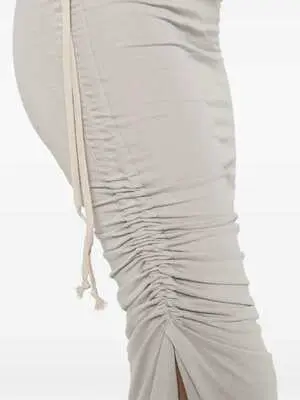Rick Owens Gathered Drawstring Skirt - Gray