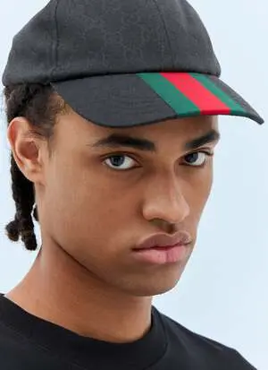 Gucci Original Gg Canvas Baseball Cap With Web Stripe