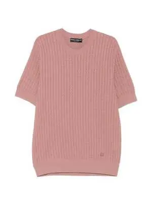 Dolce & Gabbana Short-sleeved Cable-knit Sweater