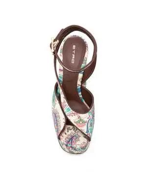 Etro Paisley Patterned Platform Sandals - Multicolor