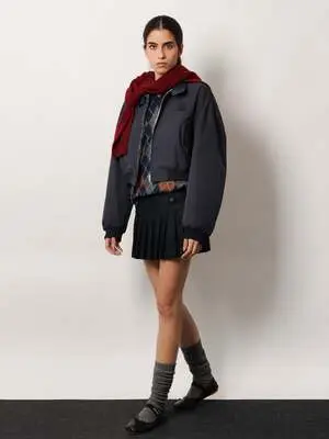Miu Miu Argyle V-neck Virgin Wool Sweater