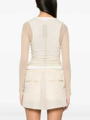 Rick Owens Long-sleeve Top With Sheer Panels