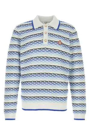 Casablanca Embroidered Cotton Polo Shirt - Multicolor