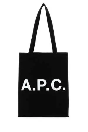A.p.c. Canvas Lou Shopping Bag - Black