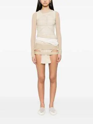 Rick Owens Layered Strap Skirt With Temple Cutout
