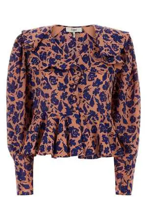 CHLOÉ CHLOE Printed Crepe Blouse