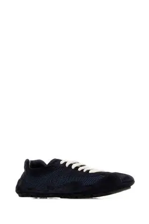 Prada Montecarlo Suede And Mesh Sneakers - Blue