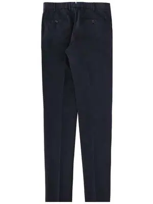 Zegna Tailored Cotton And Linen Blend Trousers - Blue