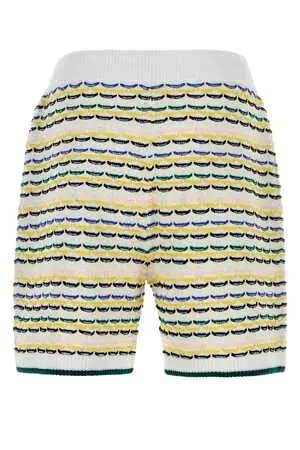 Casablanca Embroidered Cotton Bermuda Shorts