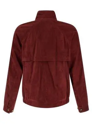 Brunello Cucinelli Suede Jacket With Stand Collar